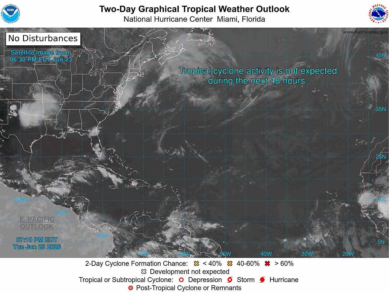Eastern Caribbean Weather Outlook – Satellite, NHC Forecasts & Alerts