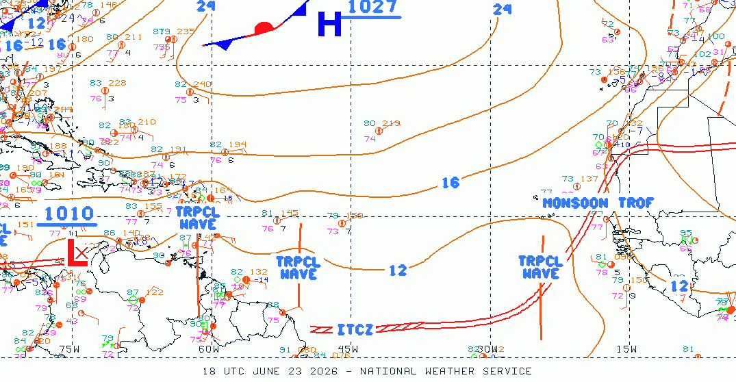 Eastern Caribbean Weather Outlook – Satellite, NHC Forecasts & Alerts